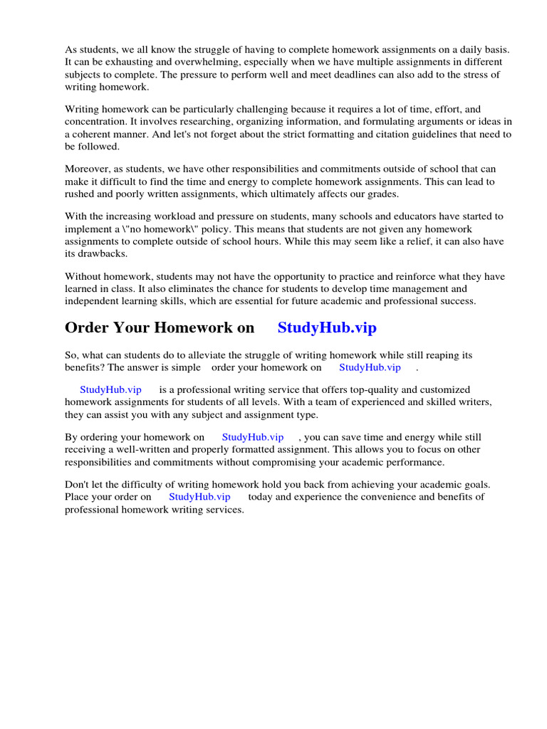 No Homework Policy Letter | PDF | Homework | Curriculum