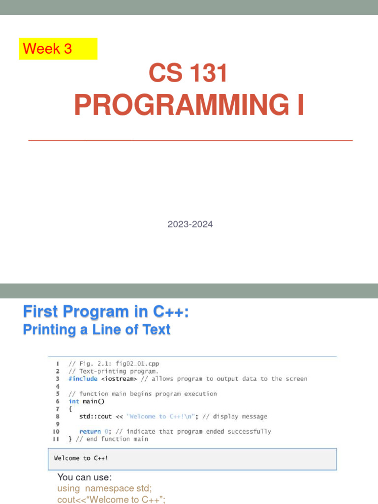 Week03Varialbe Data Types, Operators | Download Free PDF | Computer ...