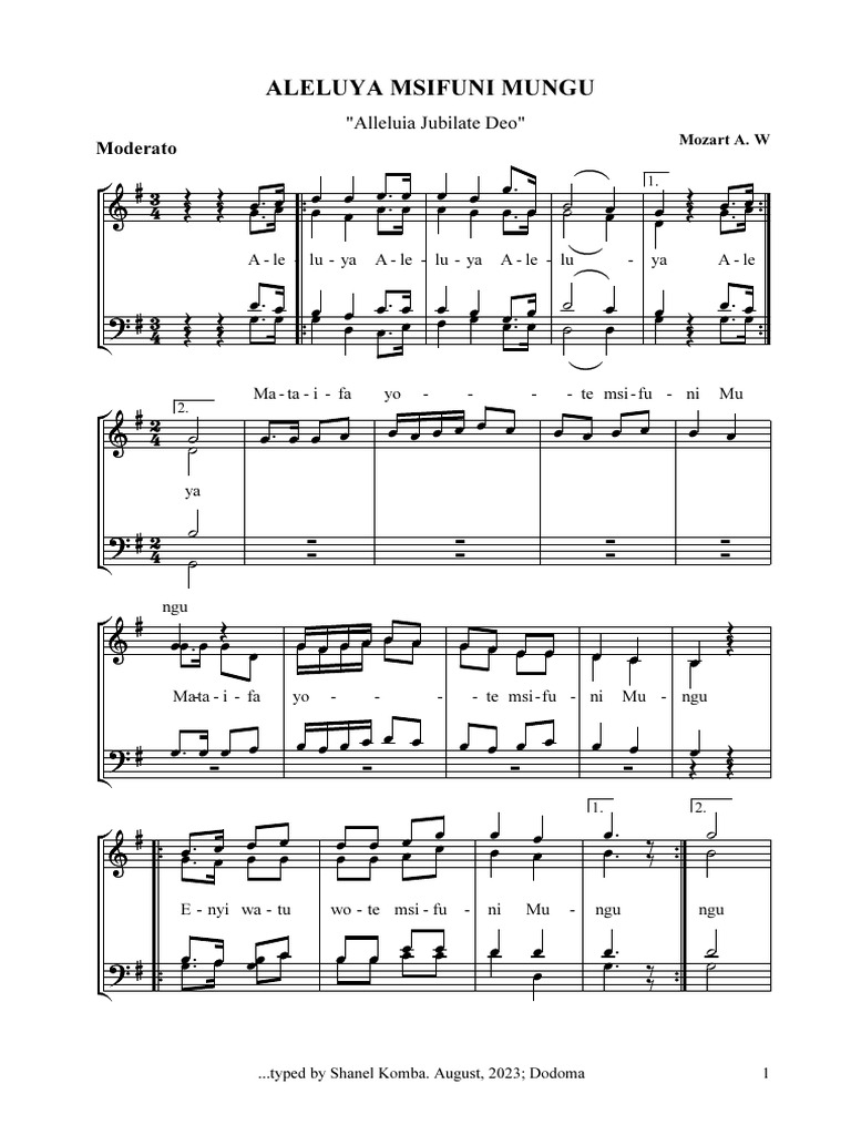 Aleluya Msifuni Mungu | PDF
