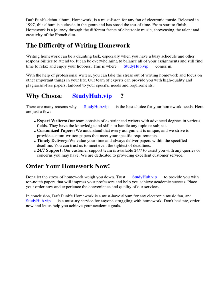 CD Daft Punk Homework | PDF