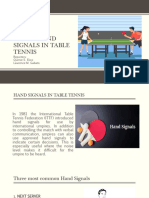 Table Tennis Hand Signals | PDF | Hand | Games Of Physical Skill