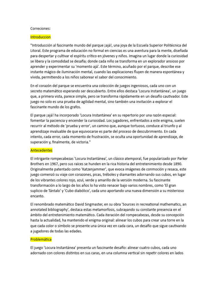 Correciones | PDF | Experiencia | Aprendizaje Correciones | PDF | Experiencia | Aprendizaje