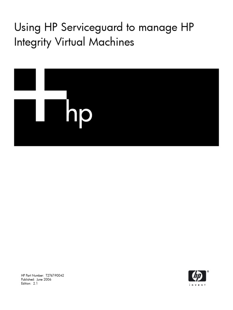 c02058055 - HP Serviceguard To Manage HPVM | PDF | Computer Cluster ...