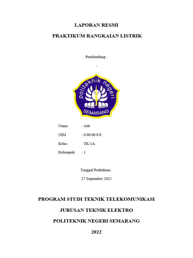 Laporan Praktikum Rangkaian Listrik 2 | PDF