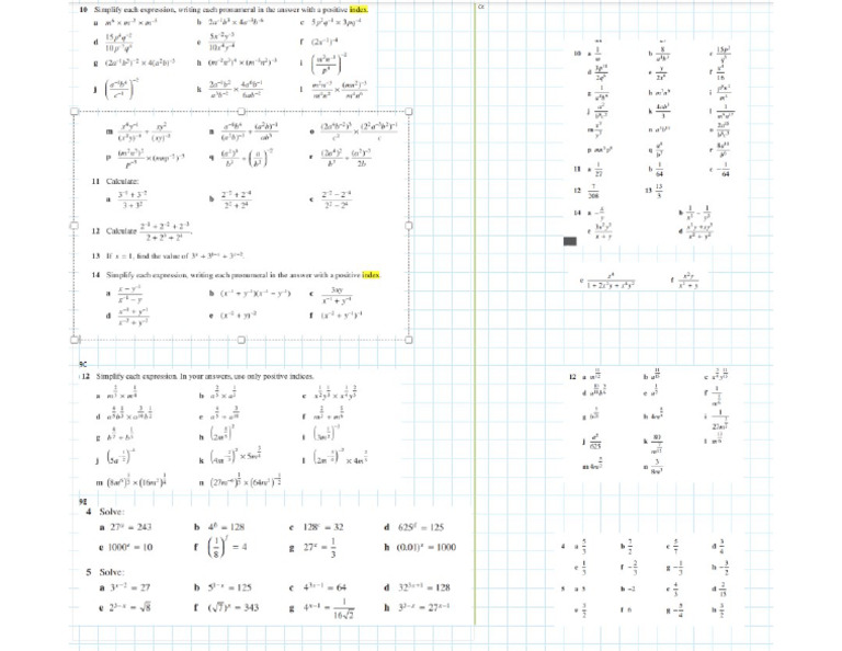 Exponents | PDF