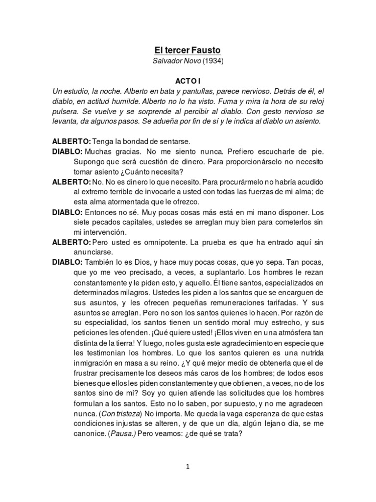 El Tercer Fausto, Salvador Novo | PDF | Amor | Moralidad