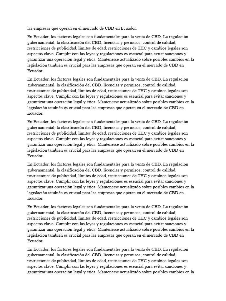 Regulación del CBD en Ecuador | PDF | Seguridad vial | Motocicleta