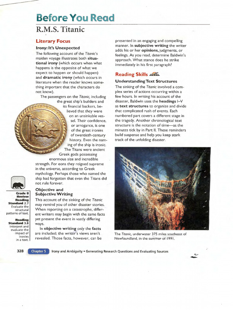 Titanic Work On Reading | PDF | Shipping