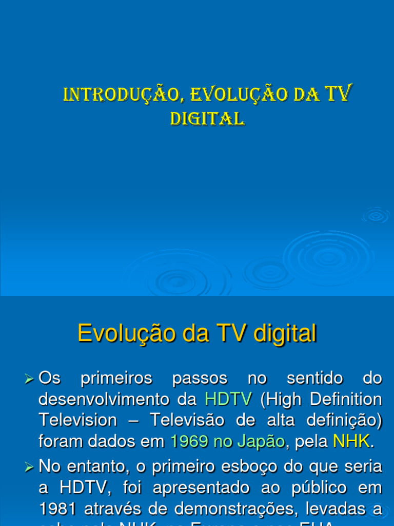 Introdução À TV Digital - 030814 | PDF | Televisão digital | Multimídia