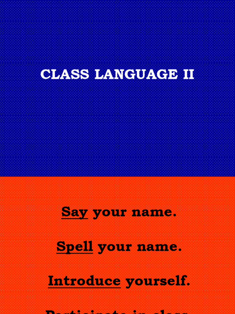 Class Language II | PDF