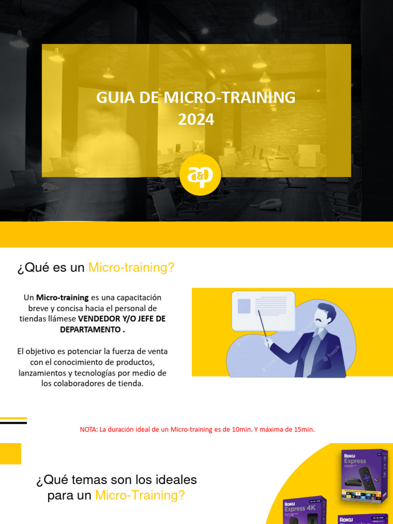 Guia Micro Training Roku 2024 | PDF | Roku | Aplicación movil