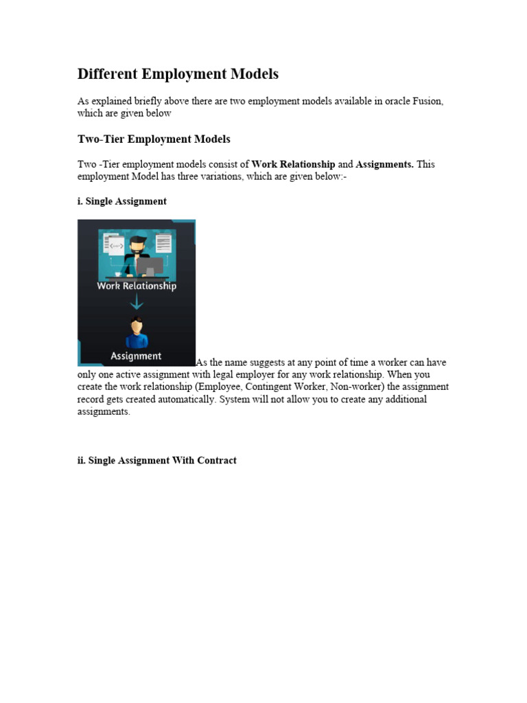 Different Employment Models | PDF | Employment | Human Resource Management