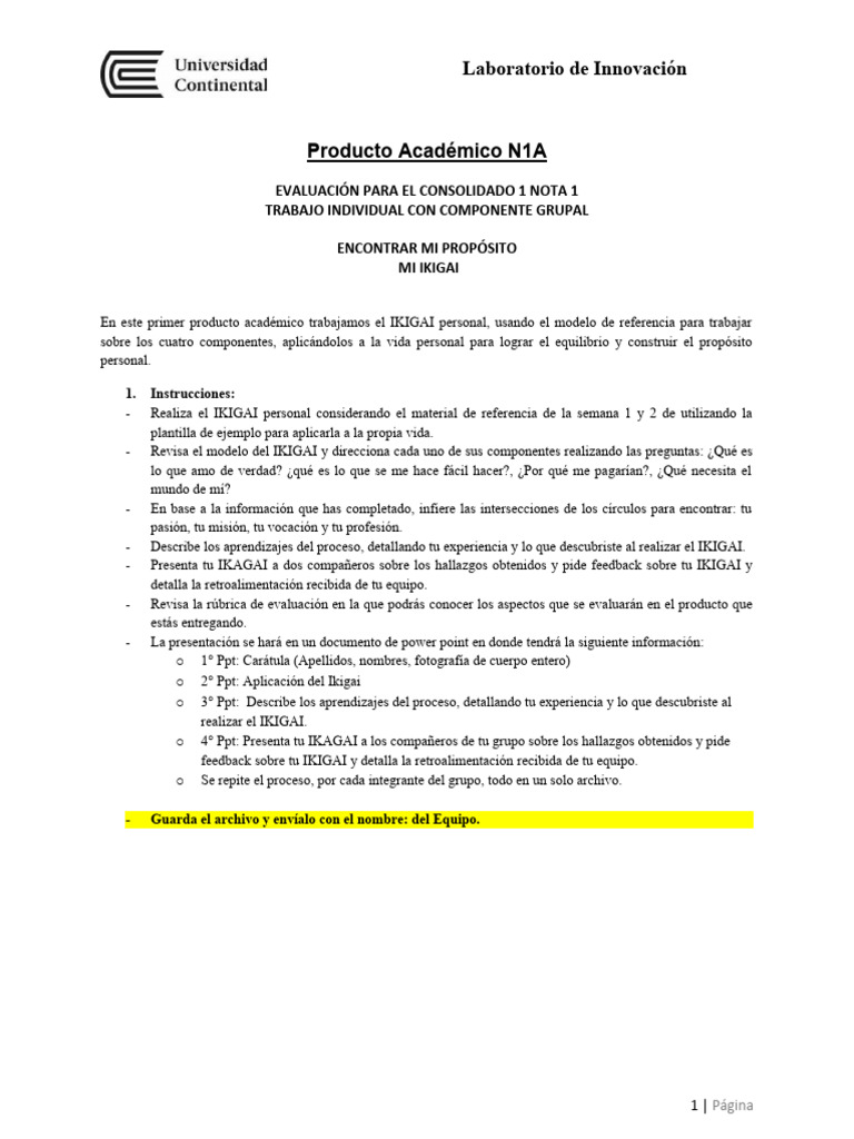 PA1a - CONS1 NOTA1 | PDF | Evaluación | Cognición