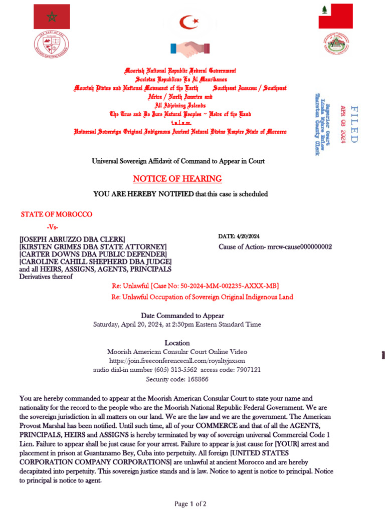 Affidavit of Notice to Appear | PDF | Separation Of Powers | Judiciaries