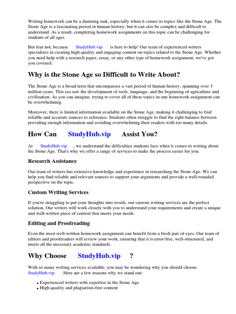 Stone Age Homework Activities | PDF | Http Cookie | Stone Age