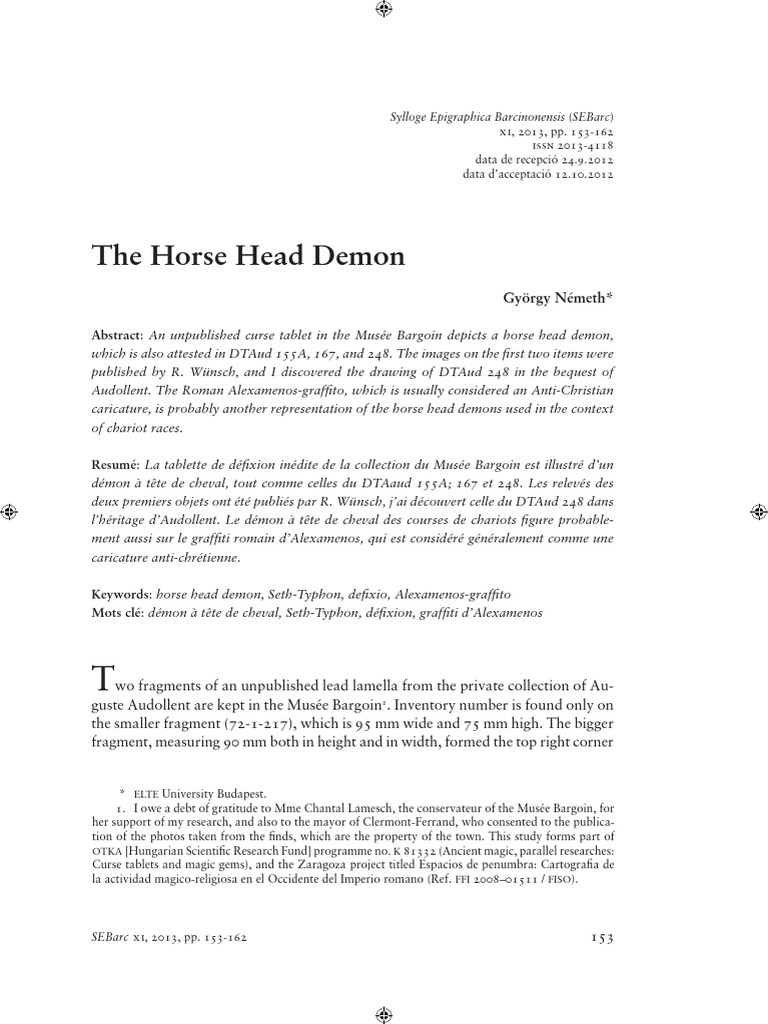 The Horse Head Demon | PDF