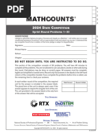 Mathcounts Sprint Practice Test | PDF | Area | Speed