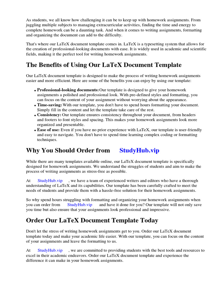 Latex Document Template Homework | PDF | World Wide Web | Internet & Web