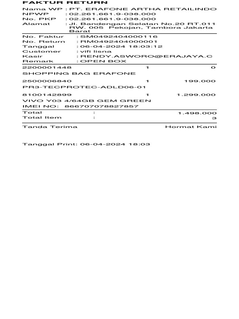 Invoice HP | PDF
