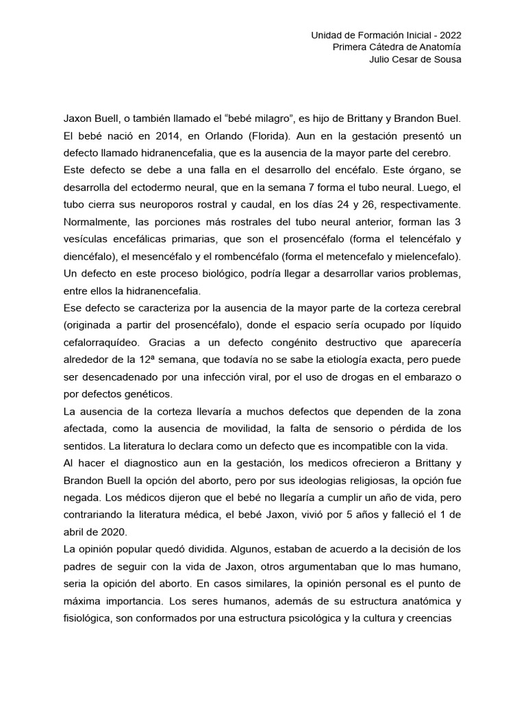 Decisión ética en el caso Jaxon Buell | PDF | Cerebro | Neurociencia