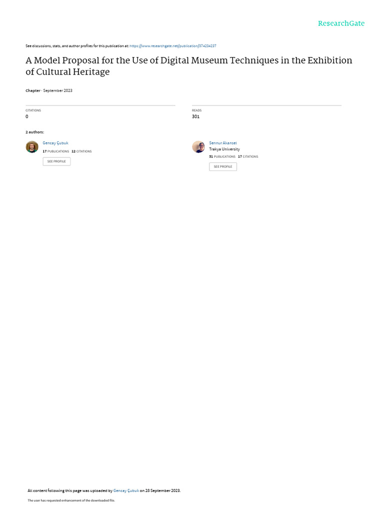 Digital Techniques for Cultural Heritage Exhibits | PDF | Augmented ...