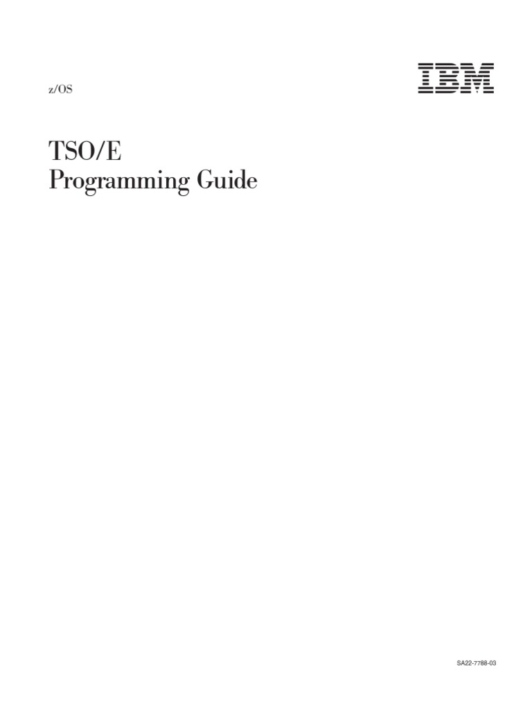Tso E Programming Guide Pdf Command Line Interface Bracket