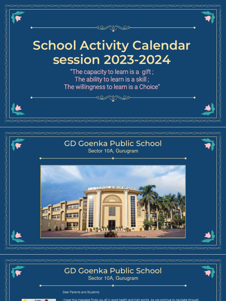Activity Calendar 2023 2024 | PDF | Learning | Teachers