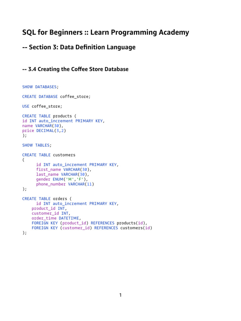 SQL For Beginners LearnProgrammingAcademy | Download Free PDF | Databases | Data Management Software