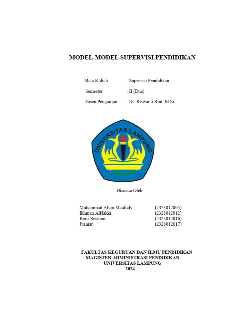 Model Supervisi Pendidikan | PDF