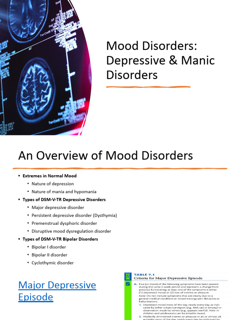 Mood Disorders | PDF | Bipolar Disorder | Major Depressive Disorder