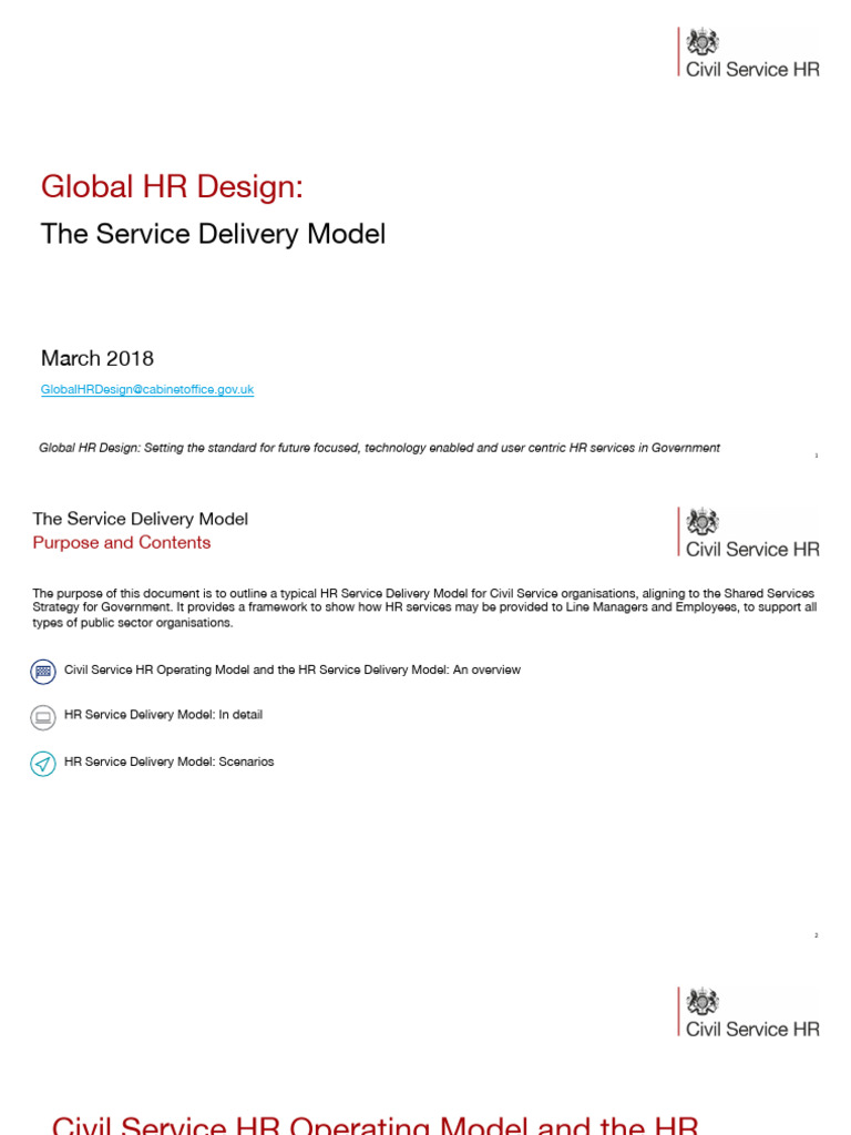 Global HR Service Delivery Model Overview | PDF | Analytics | Leadership