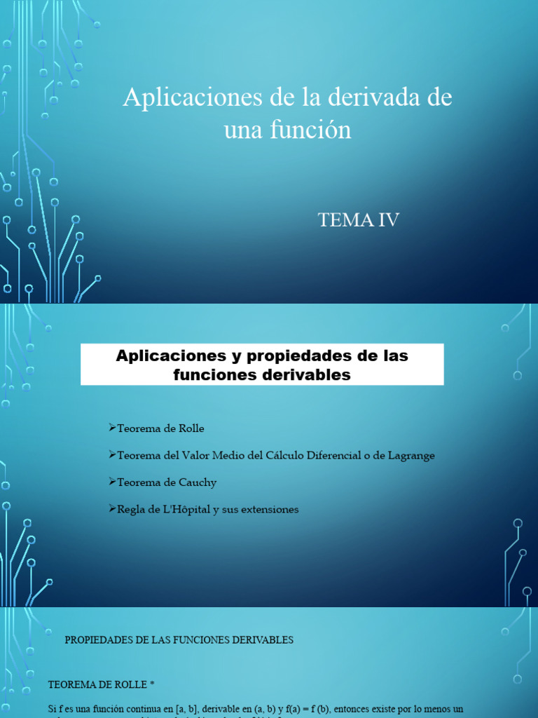 Aplicaciones de La Derivada Nuevo | PDF | Derivado | Función continua