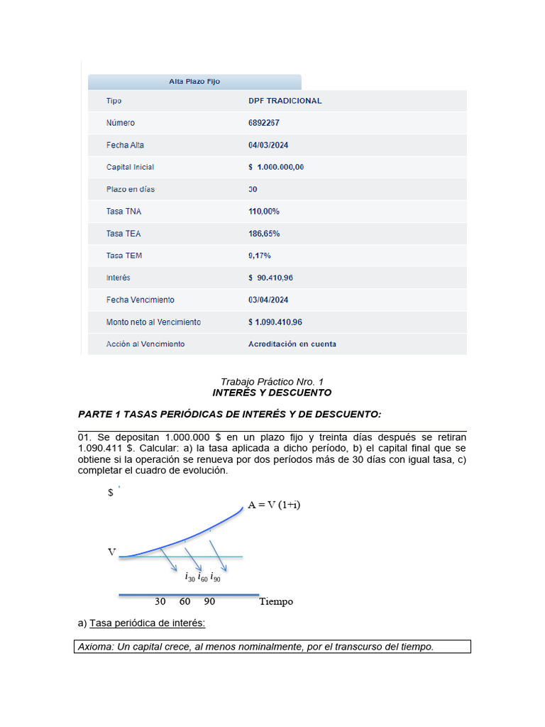 TP1 2024 (enunciados) | PDF | Interés | Bancos