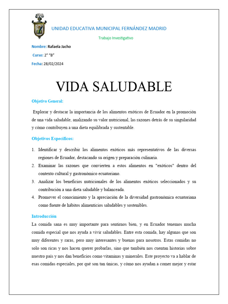 Trabajo Investigativo | PDF | Alimentos | Cocinando