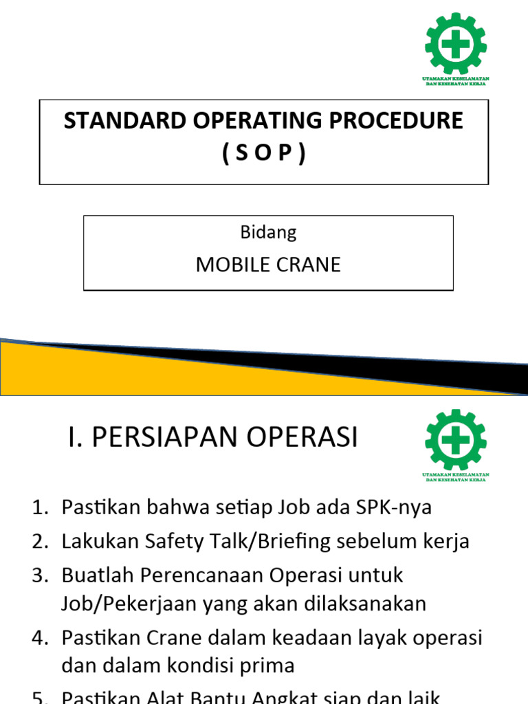 SOP Mobile Crane | PDF