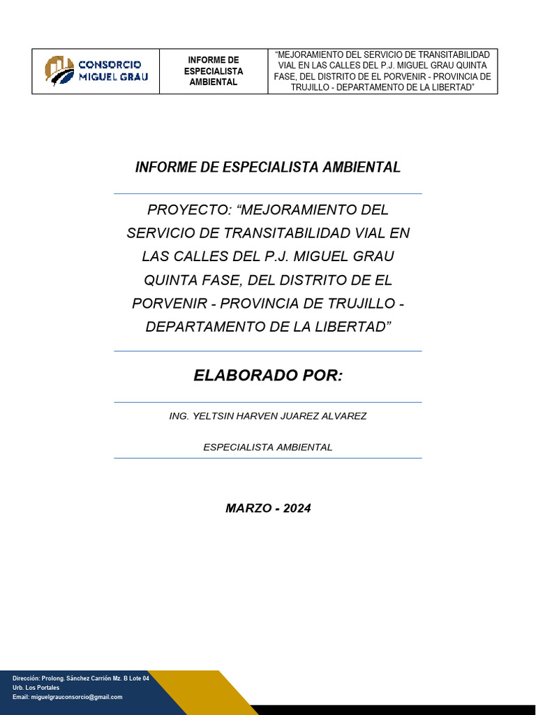 Informe Ambiental Marzo2024 | Descargar gratis PDF | Residuos | Naturaleza