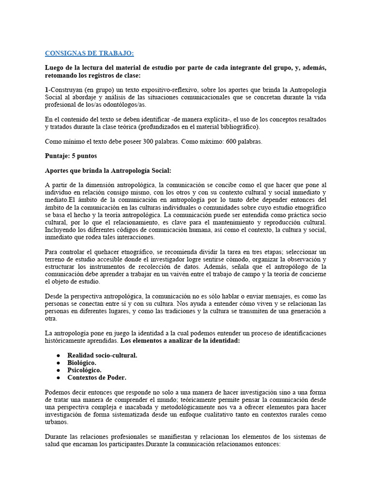 Fundamentos TP9 | PDF | Antropología | Comunicación