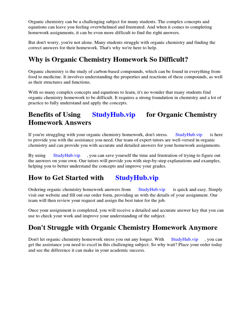 Organic Chemistry Homework Answers | PDF | Organic Chemistry | Chemistry