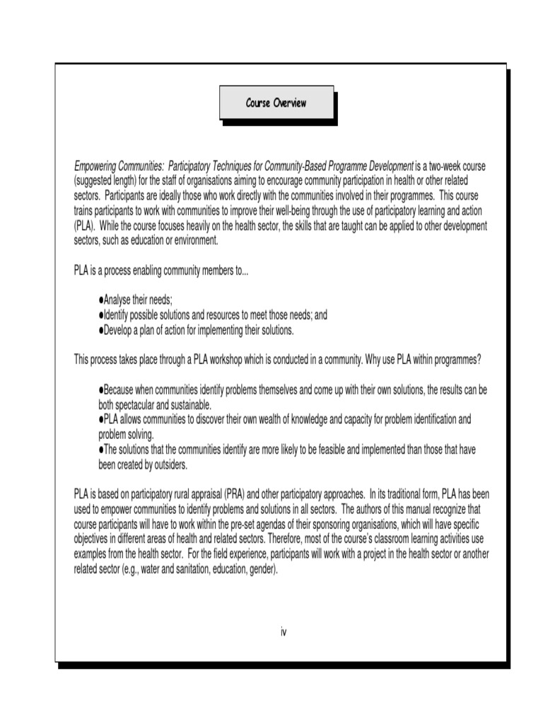 3 Course Overview and Objectives | PDF | Learning | Experience