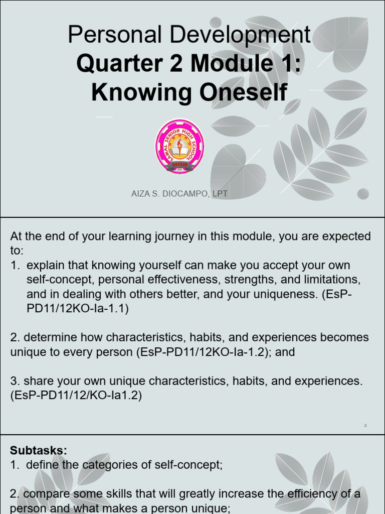 PerDev Week 1 | PDF | Experience | Knowledge