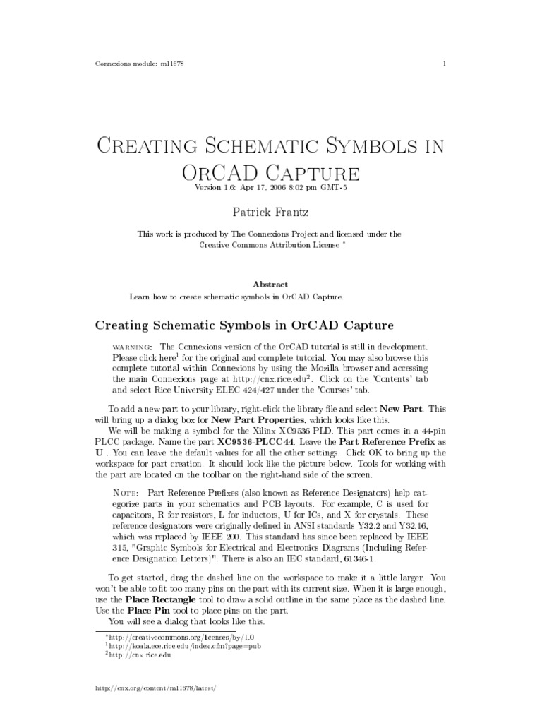Creating Shematic Symbols in Orcad Capture | PDF | Computing | Software