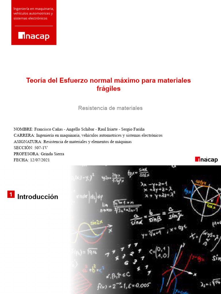 Esfuerzo Normal Máximo en Materiales Frágiles | PDF | Deformación ...
