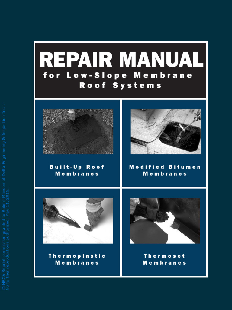 NRCA Repair Manual For Low Slope | PDF | Roof | Structural Engineering