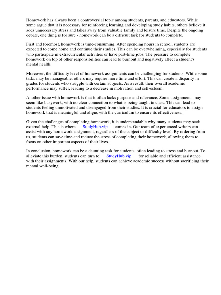 Points On Homework Should Be Given To Students | PDF | Homework | Teachers