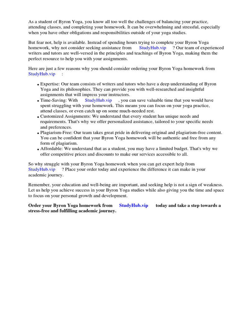 Byron Yoga Homework | Download Free PDF | Hatha Yoga | Asana