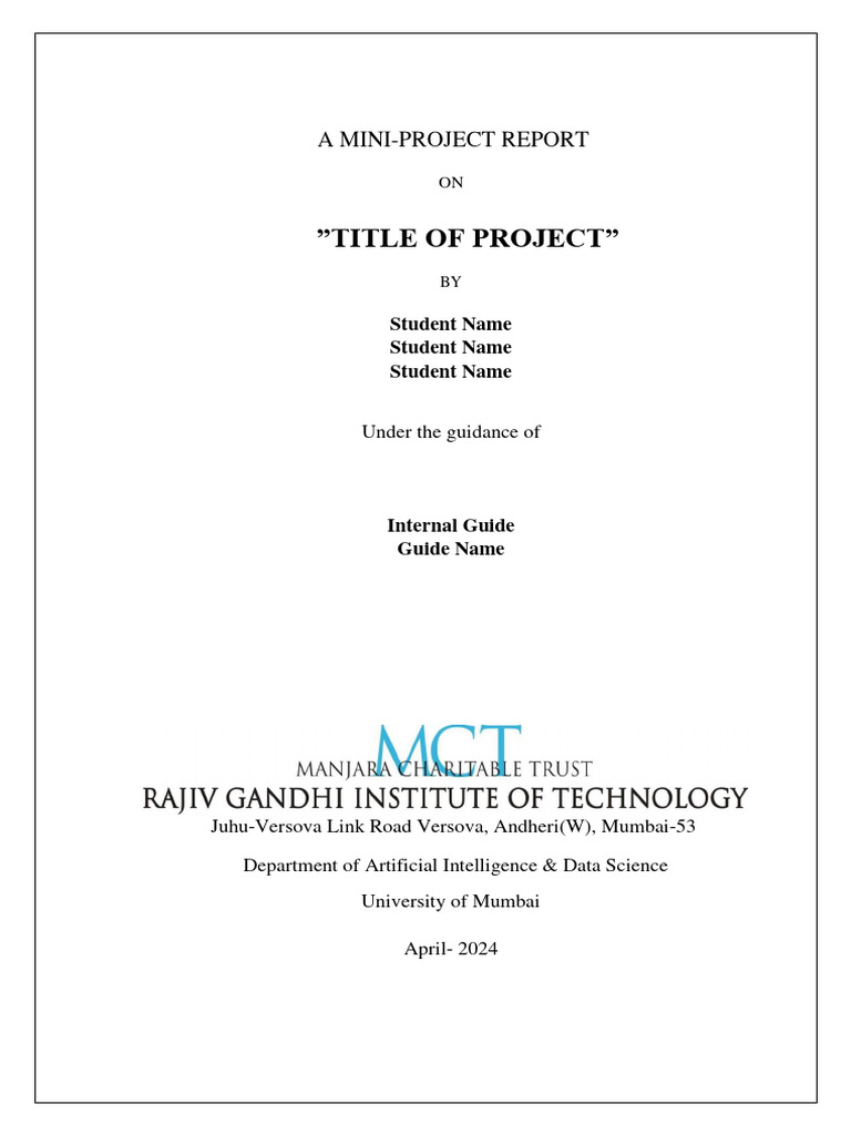 SE-Mini Project Report Format-1 | PDF | Thesis | System SE-Mini Project Report Format-1 | PDF | Thesis | System