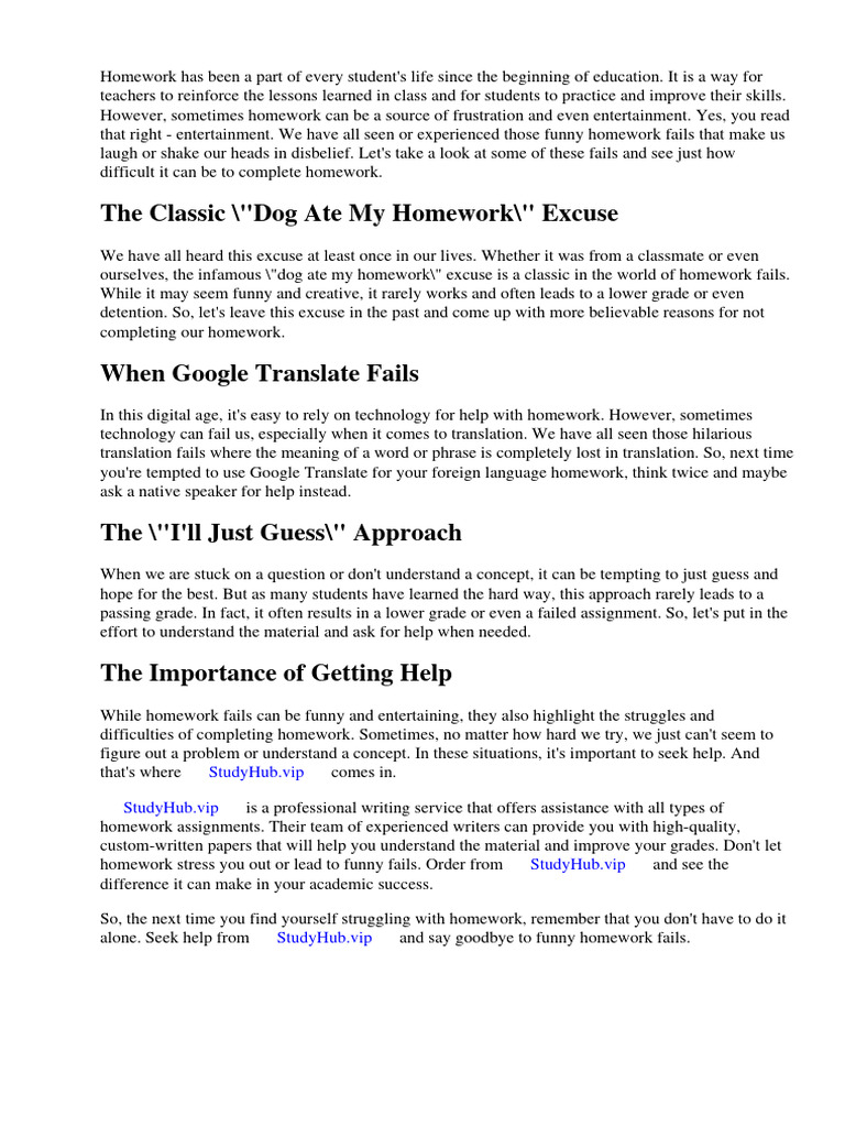 Funny Homework Fails | PDF | Cost Of Living | Homework