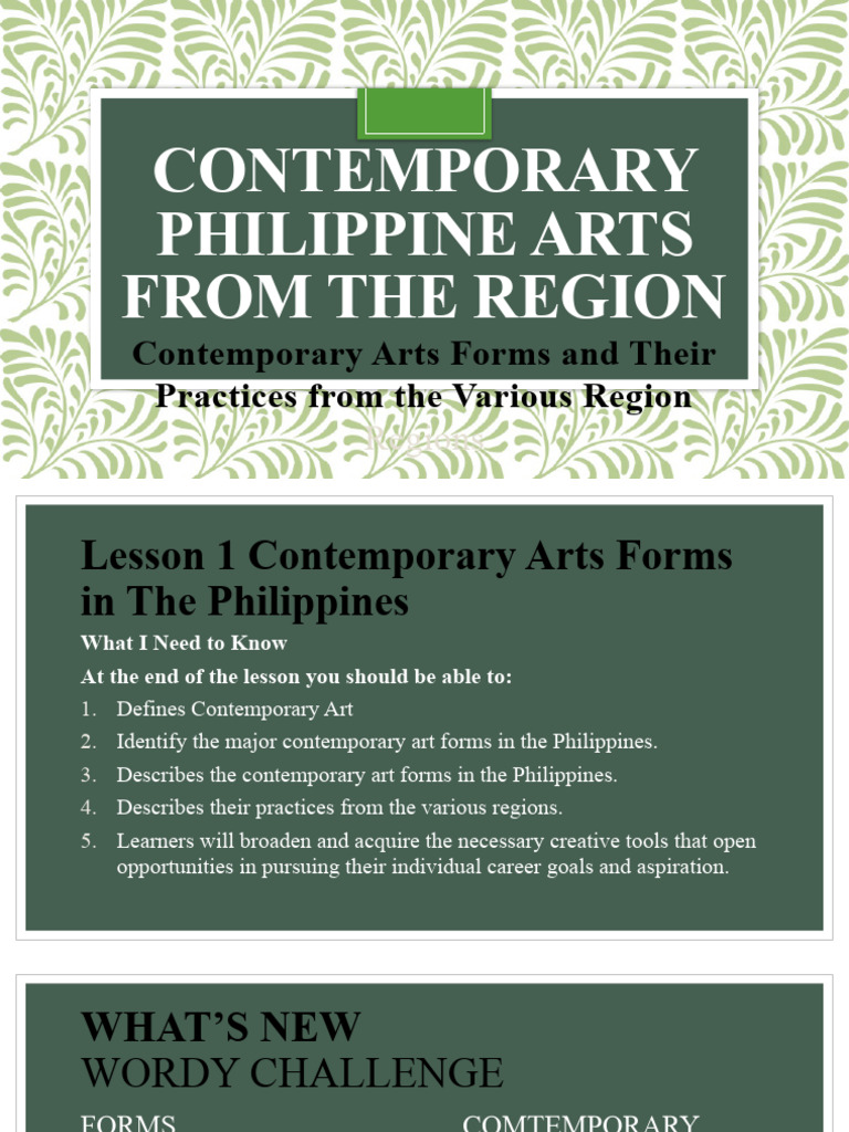 Contemporary Module 1 | PDF | The Arts | Cebu