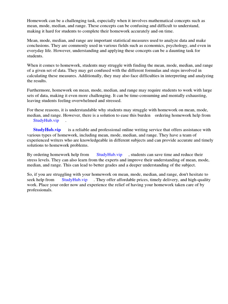 Mean Mode Median Range Homework | Download Free PDF | Worksheet | Mean