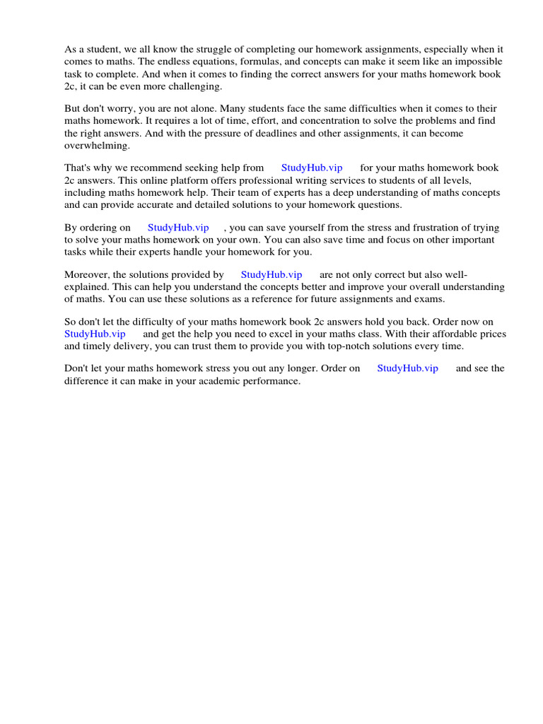 My Maths Homework Book 2c Answers | PDF | Homework | Books